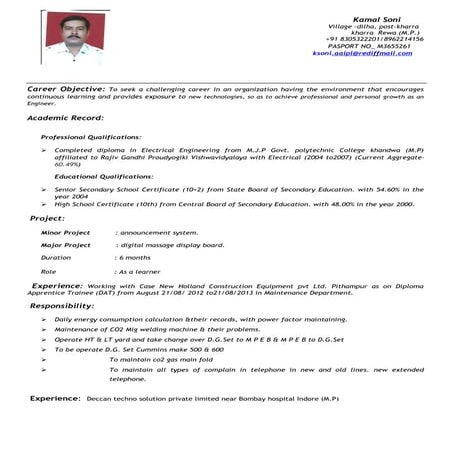 Kamal soni resumecorrected_(1) (1) | DOC