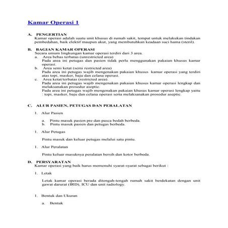 Kamar operasi | DOCX