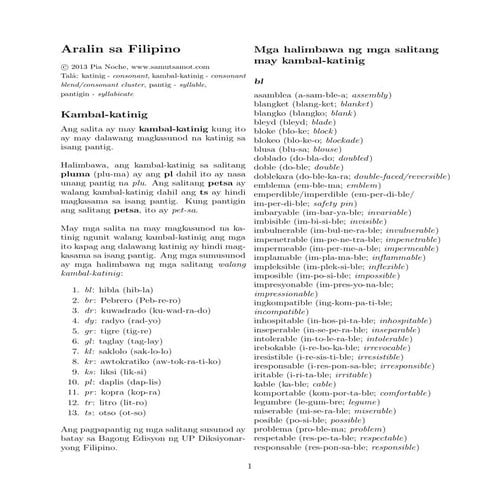 Listahan nang mga pandiwa | PDF