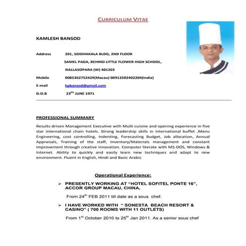 Kamlesh Cv | DOCX