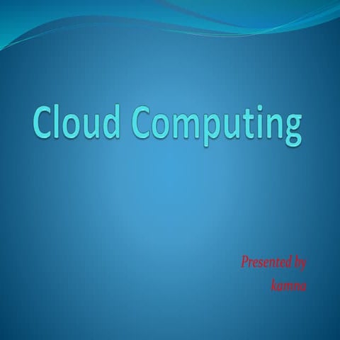 Introduction To Cloud Computing Ppt