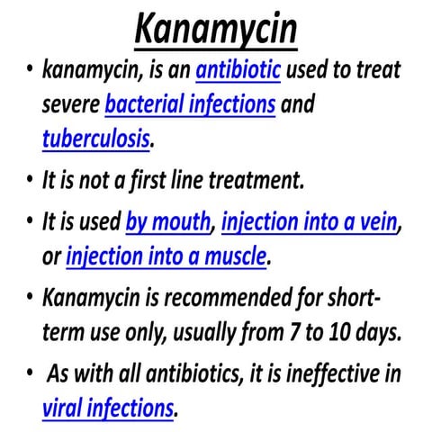 Kanamycin | PPTX