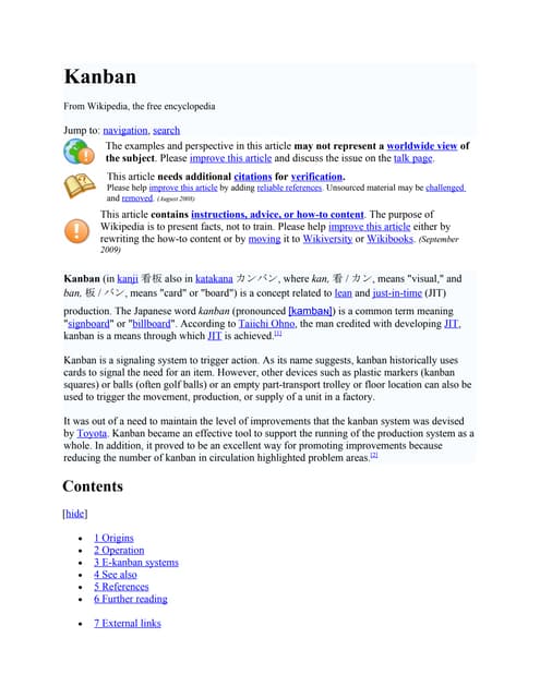 Kanban Systems | PPTX | Technology & Computing
