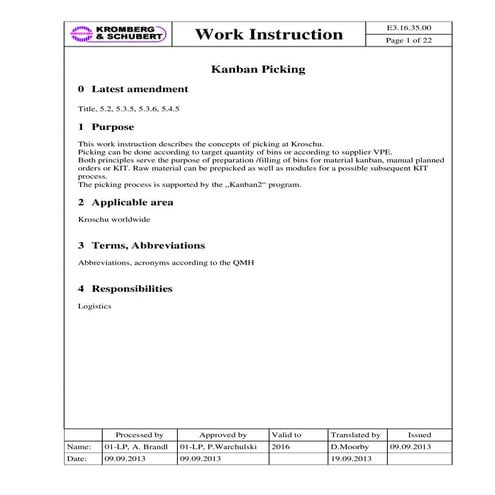 Kanban picking | PDF