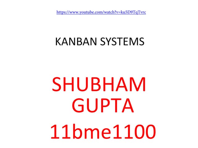 Kanban system presentation | PPT