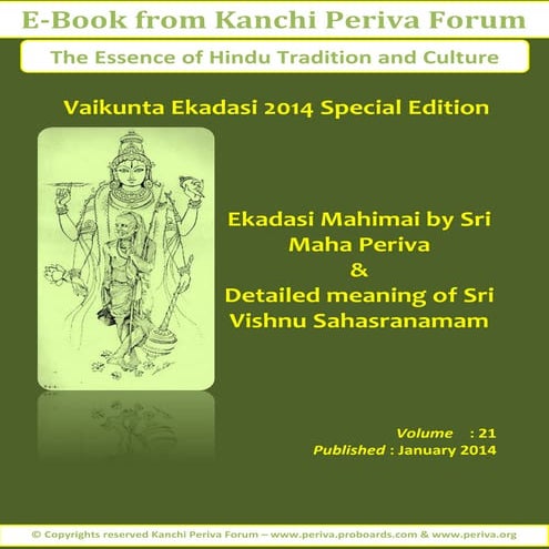 Kanchi Periva Forum - Ebook # 21 - Vaikunta Ekadasi Special Edition | PDF
