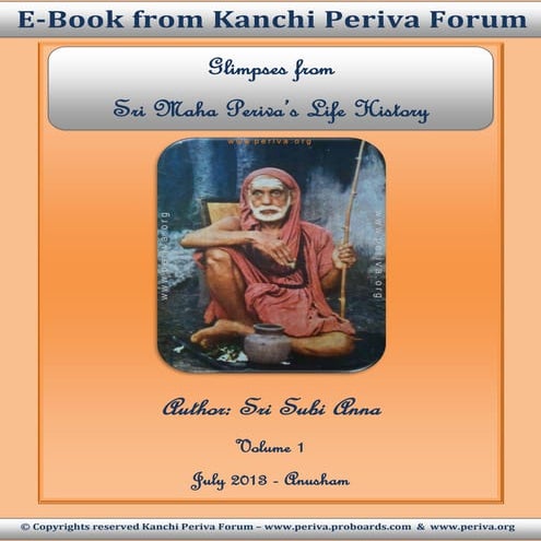 Kanchi Periva Forum - Ebook on Sri Maha Periva's Life History - Volume ...