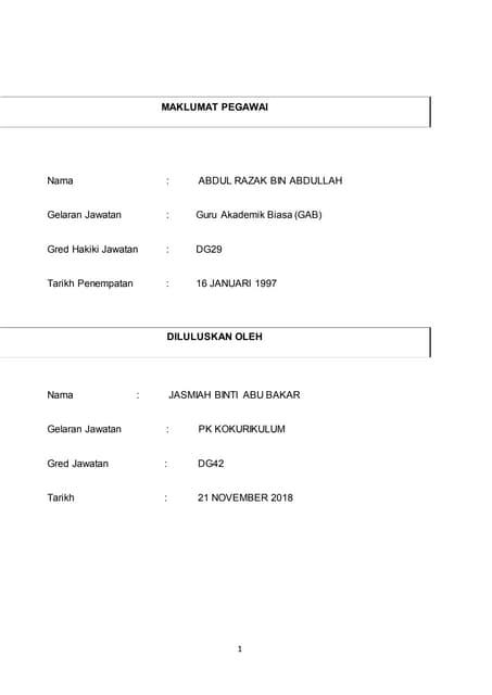 Kandungan myportfolio pk t6 | PDF