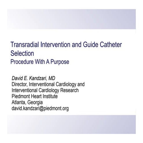 Guide catheters in coronary intervention | PPTX