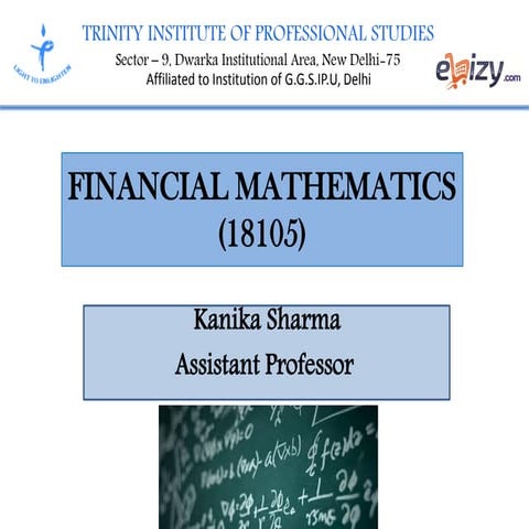 FINANCIAL MATHEMATICS | PDF