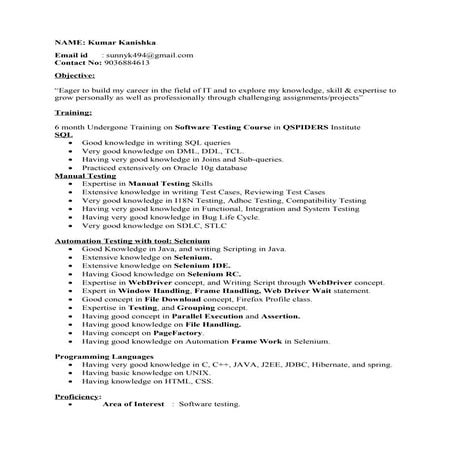 Kanishka resume | DOC