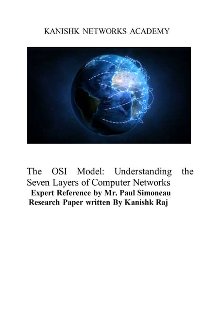 7 Layers Of Osi Models Pptx Computer Networking Computing