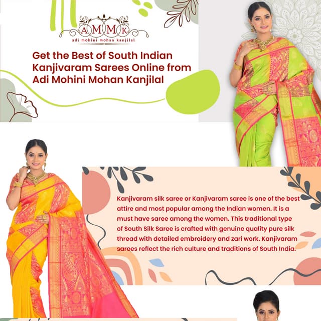 Get the Best of South Indian Kanjivaram Sarees Online from Adi Mohini Mohan Kanjilal | PDF