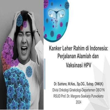 Kanker Leher Rahim di Indonesia Perjalanan Alamiah dan Vaksinasi HPV DR ...