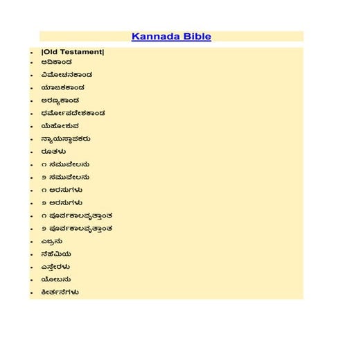 Kannada bible | PDF