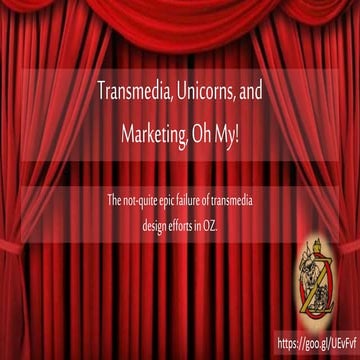 Joelle Pitts - Transmedia, unicorns, and marketing, oh my!: The not ...
