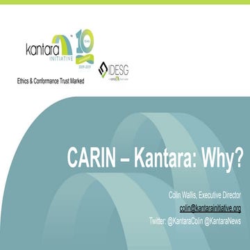 Kantara Orientation for CARIN Digital ID Summit | PDF