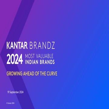 Kantar BrandZ India 2024 Most Valuable Indian Brands | PDF