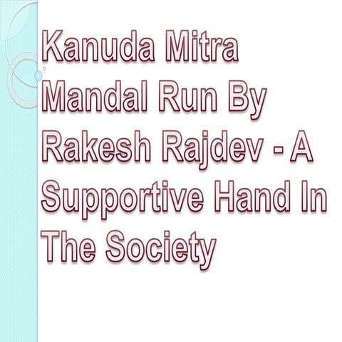 Kanuda Mitra Mandal Owned By Rakesh Rajdev – A Popular NGO Of Hope And ...
