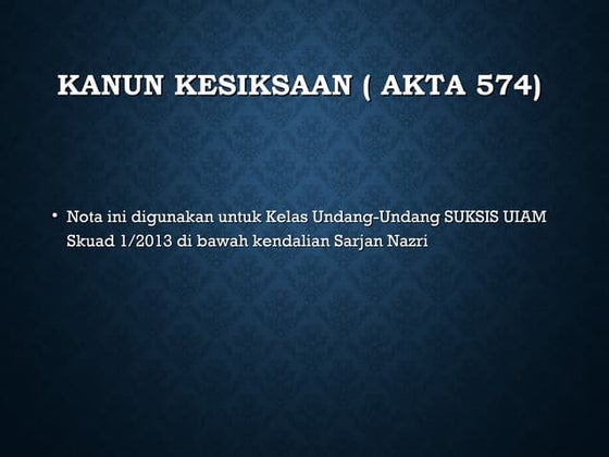 Kanun Prosedur Jenayah (Akta 593) | PPT