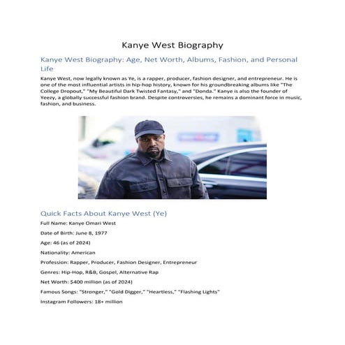 Kanye West Personal Life Biography The Celeb Post.pdf