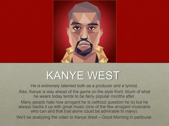 Presentation on Kanye West | PPTX | Hip Hop Music | Music