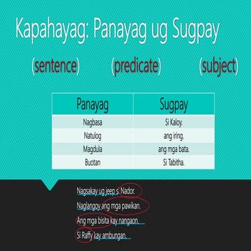 Kapahayag -Panayag ug Sugpay | PPTX