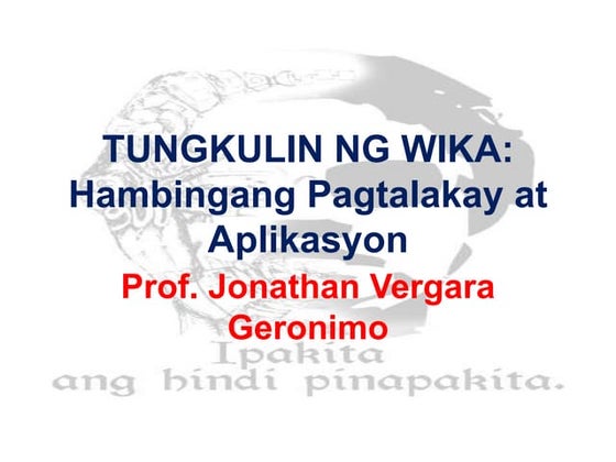 Fil1 aralin 1-katuturan at katangian ng wika | PDF
