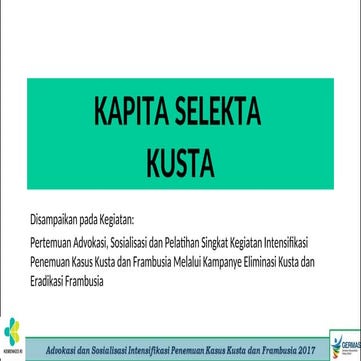 Kapita Selekta Kusta bagi pengelolah kusta.ppt
