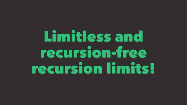 Limitless And Recursion Free Recursion Limits Pdf Programming 1737