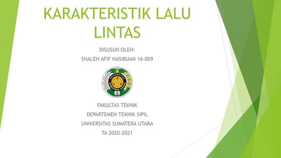 Tingkat Pelayanan Jalan (Level of Service) | PPT