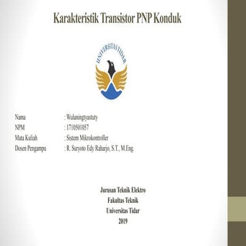 Karakteristik transistor pnp konduk | PPTX
