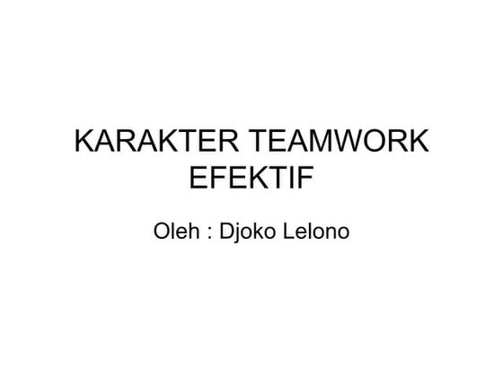 Pelatihan Membangun Teamwork | PDF