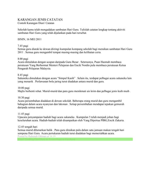 Karangan catatan | PDF