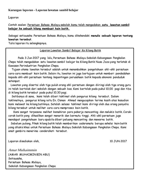KARANGAN RESPONS TERHAD BAHASA MELAYU KERTAS 1 SPM | PPT