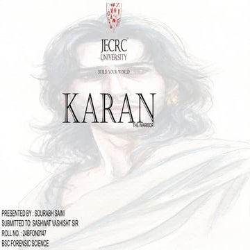 ppt on karan life who life describe on this ppt according to bhagvad gita | PPTX