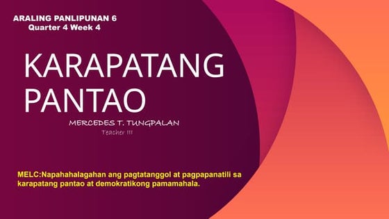 Mga Isyu sa Karapatang Pantao (Organisasyon) | PPT