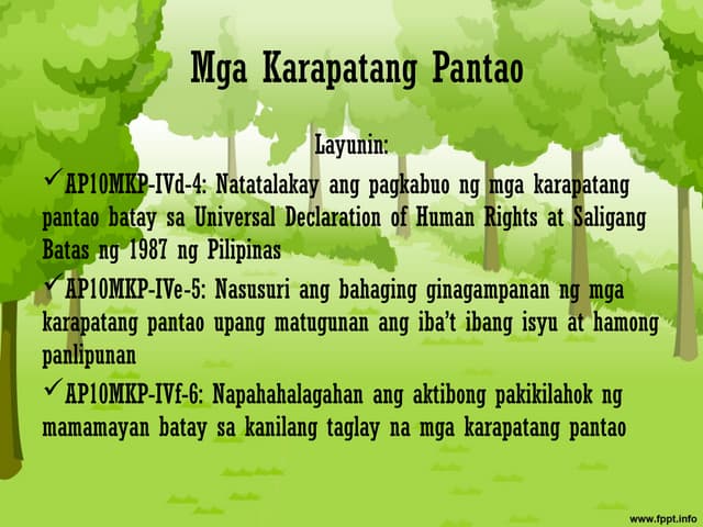 MGA ORGANISASYONG NAGTATAGUYOD SA KARAPATANG PANTAO | PPTX