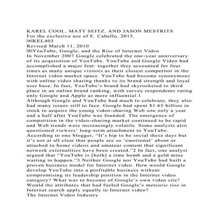 KAREL COOL, MATT SEITZ, AND JASON MESTRITSFor the exclusive use .docx