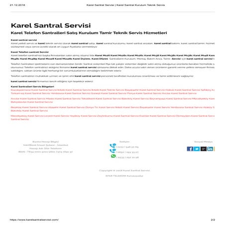 Karel santral servisi | PDF
