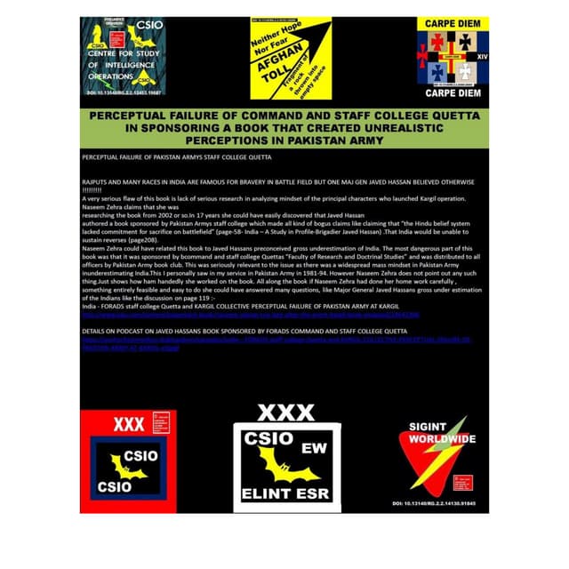 KARGIL WAR OF 1999 A CASE OF PERCEPTUAL FAILURE THAT STARTED FROM ...