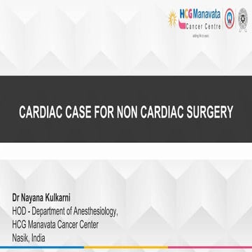 CARDIAC CASE FOR NON CARDIAC SURGERY | PPTX