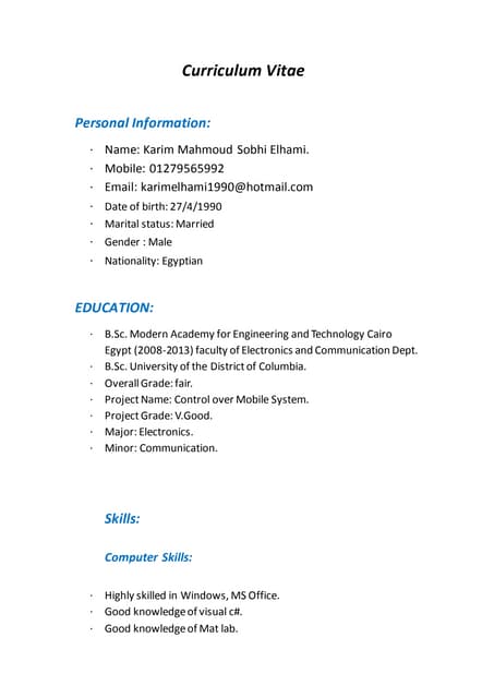 CV - engineer Omaima | DOCX