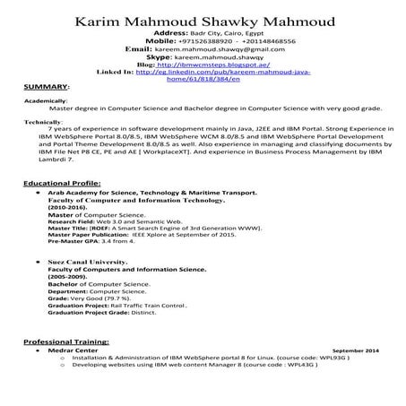 Karim mahmoud cv | PDF