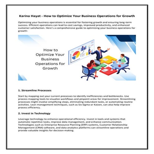 Karina Hayat - How to Optimize Your Business Operations for Growth.pdf | Business Operations ...