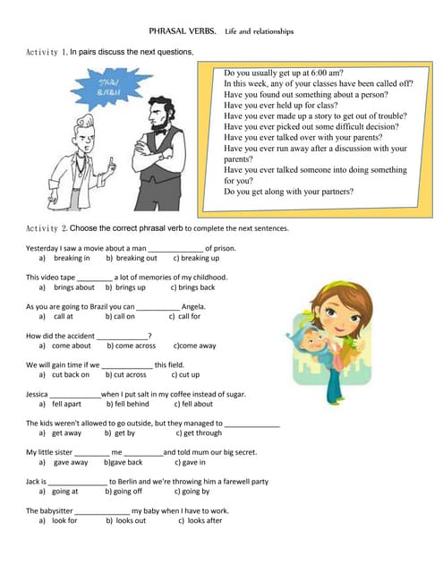 Arturo phrasal verbs relationships | DOCX