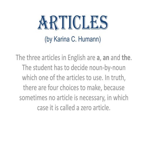 Articles - karine | PPT