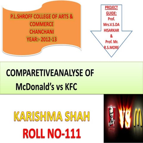kfc vs macdonald | PPTX