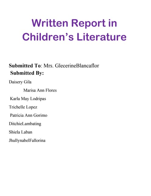 Elements of Folktales | PPT