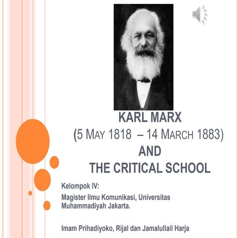 Karl mark dan teori kritis | PPTX
